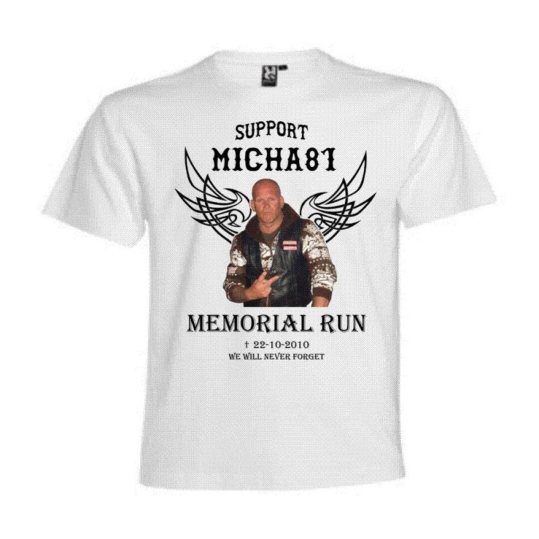 Hells Angels Memorial Micha81 White T-shirt Support81 Big Red Machine - Etsy