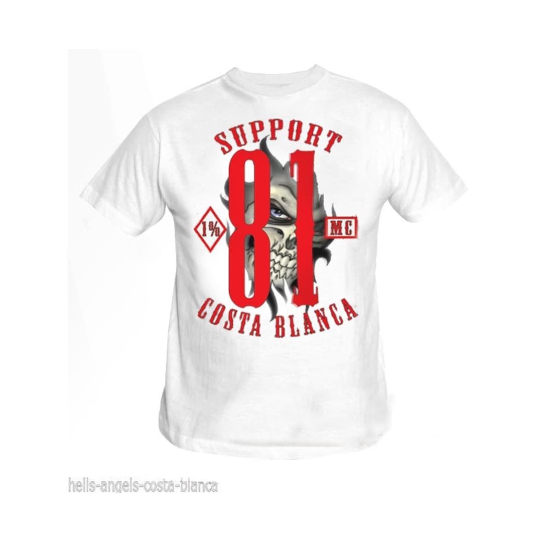Hells Angels Support Eye White T-shirt Support81 Big Red Machine - Etsy