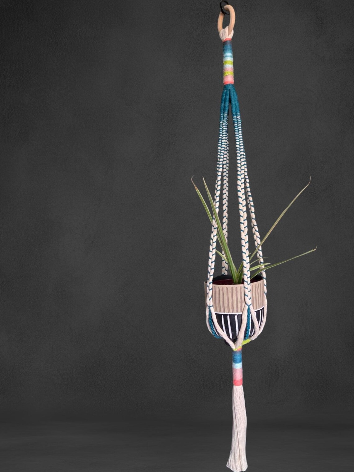 Hang in Joy– Artist-designed Woven Plant Hanger | One-of-a-kind Fiber ...
