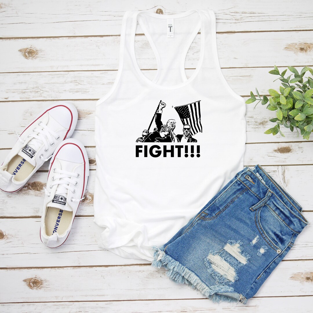 Women's Tank Top Trump 2024 MAGA Conservative Tank Fight We the People ...