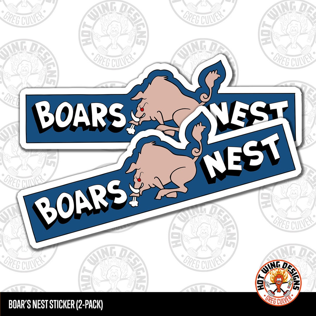 The Boar's Nest Sticker 2-pack - Etsy