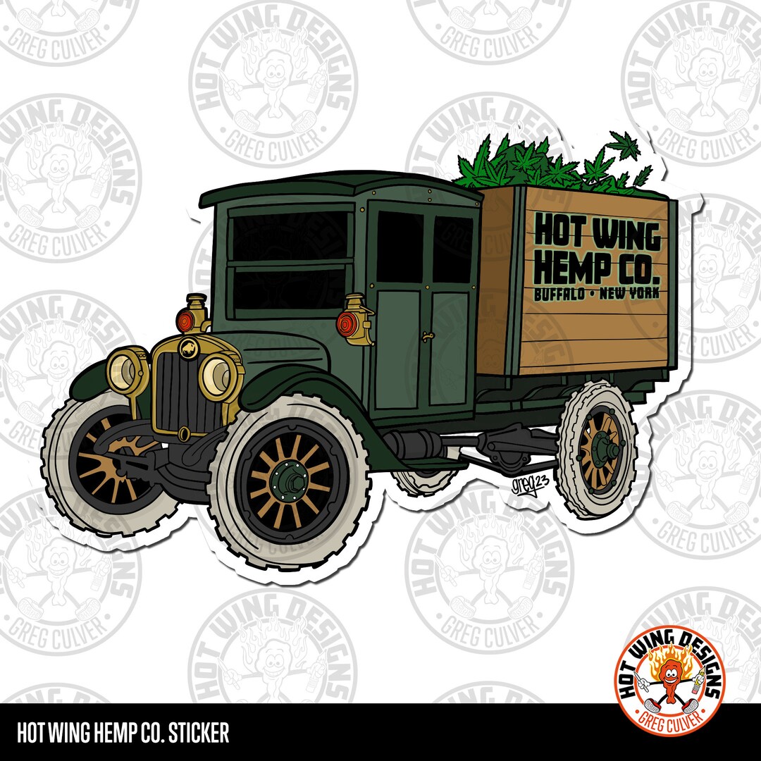 Hot Wing Hemp Co. Sticker - Etsy