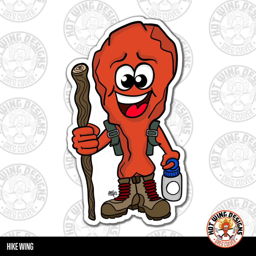 Hiking Chicken Wing Sticker - Etsy
