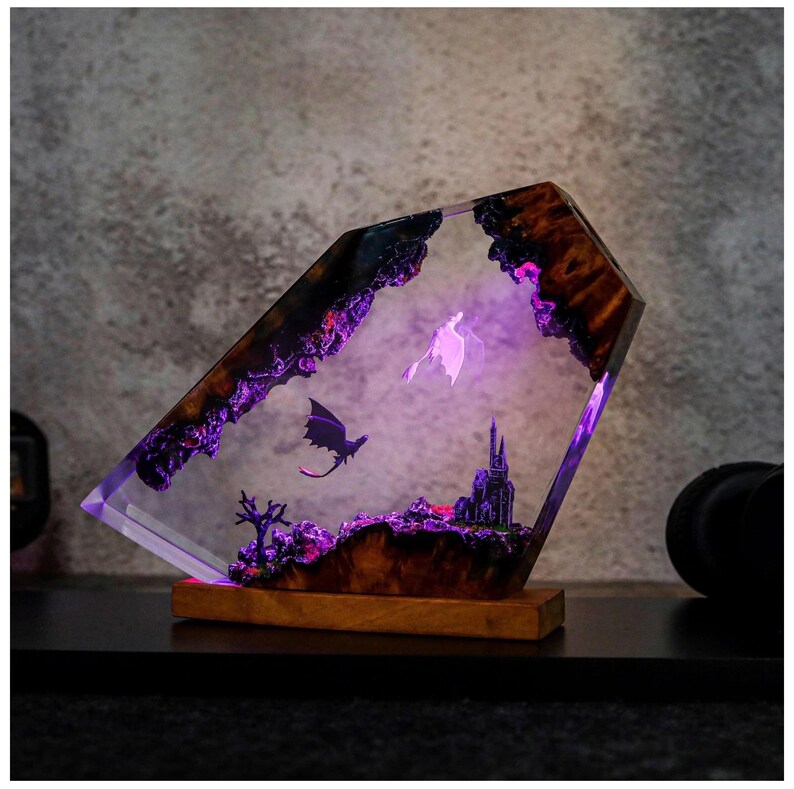 Diorama HTTYD Epoxy Lamp, Tooth.less and Light Fu.ruy Epoxy Lamp ...