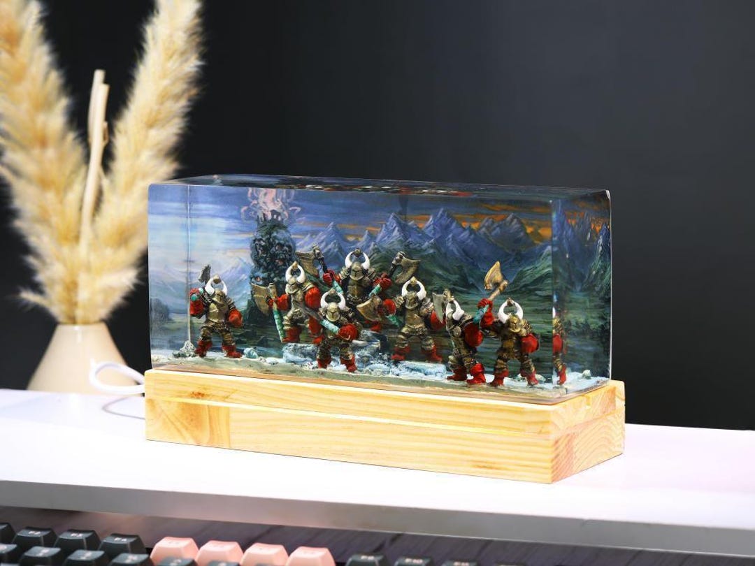 Warhammer Diorama Lamp, Warhammer 40k Resin Art Lamp, Gaming Room Decor ...