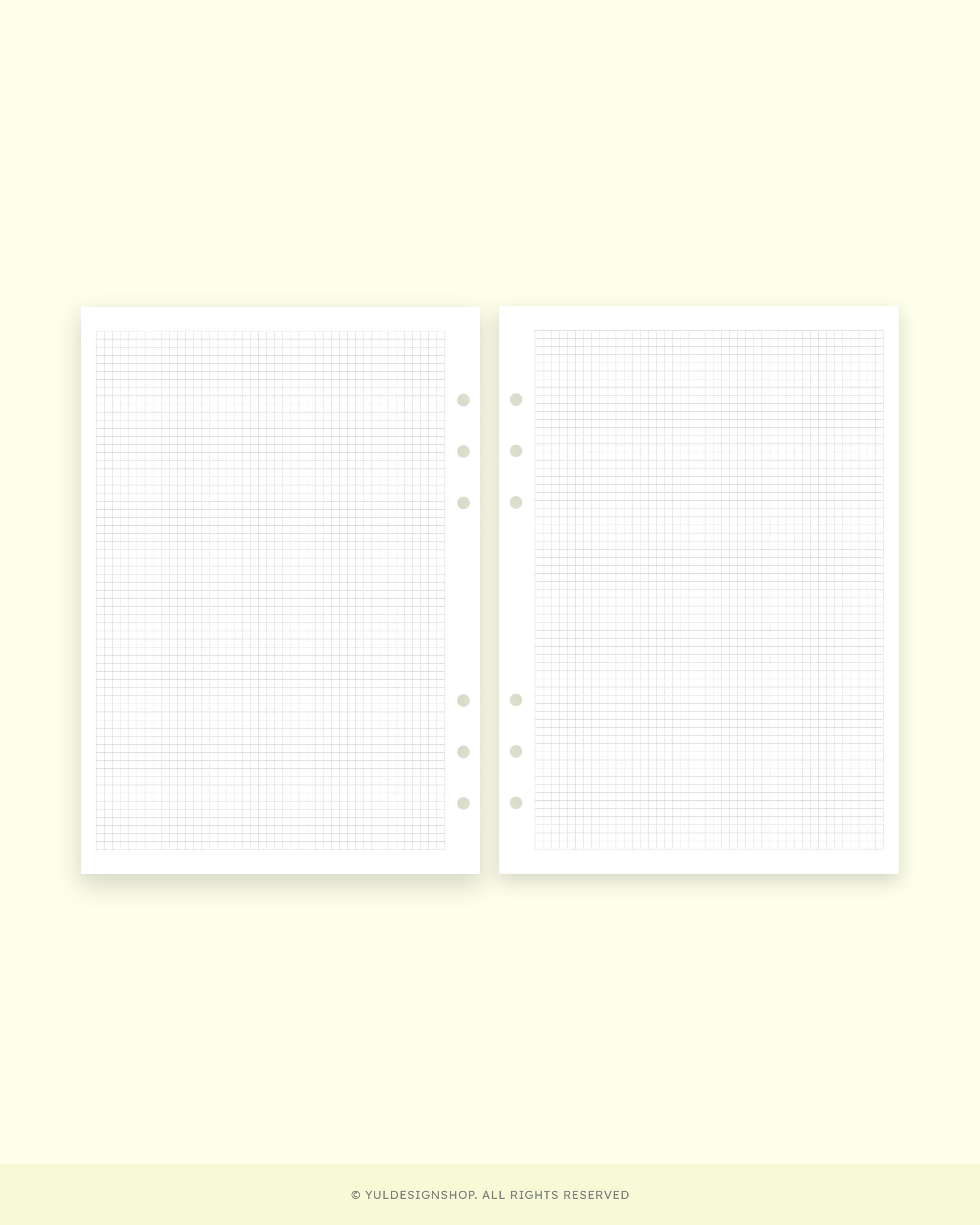 Grid Paper 3mm A5 Inserts Graph Paper PDF Notes Pages | Etsy
