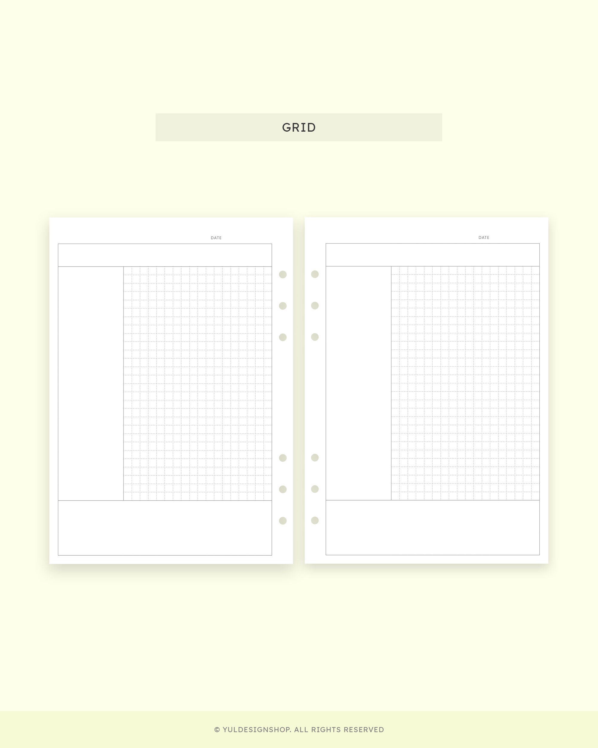 Cornell Notes A5 Printable Planner Inserts | Lined Grid Paper | Lecture ...