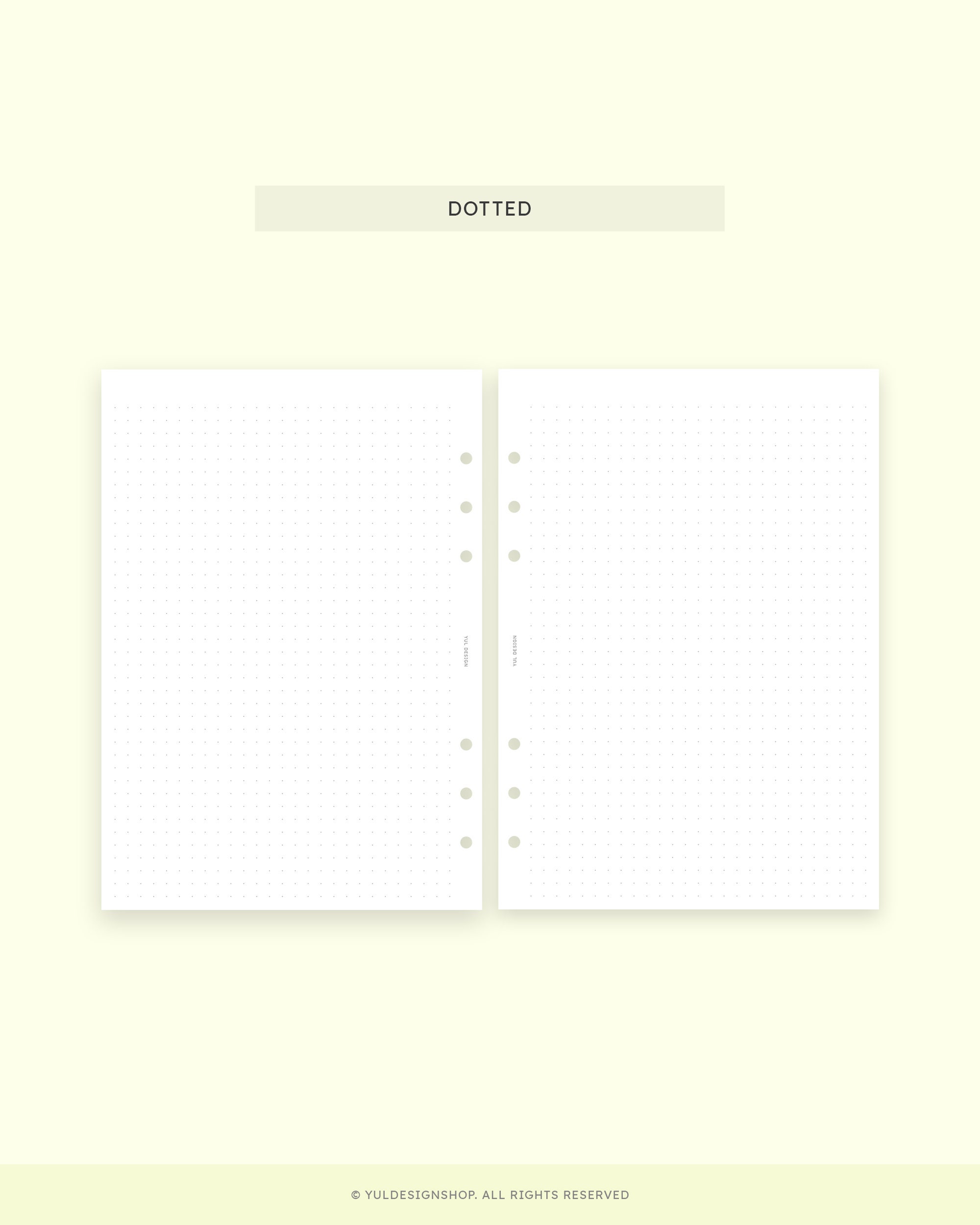 Lined Grid Dotted Paper | A5 Planner Inserts | Printable Writing Paper ...