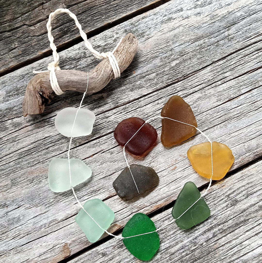 Seaglass Suncatcher , Sea Glass Mobile , Beachglass Wall Hanging ...