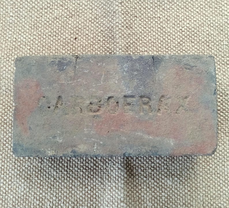 Antique Brick , Vintage Block , Carbofrax Brand , Reclaimed Material ...