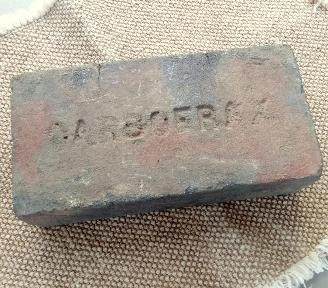 Antique Brick , Vintage Block , Carbofrax Brand , Reclaimed Material ...
