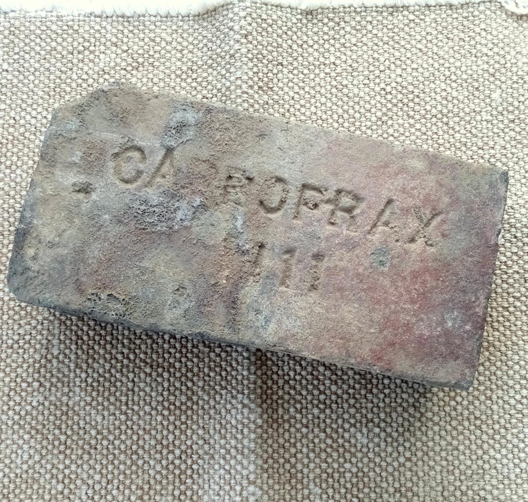 Antique Brick , Vintage Block , Carbofrax Brand , Reclaimed Material ...