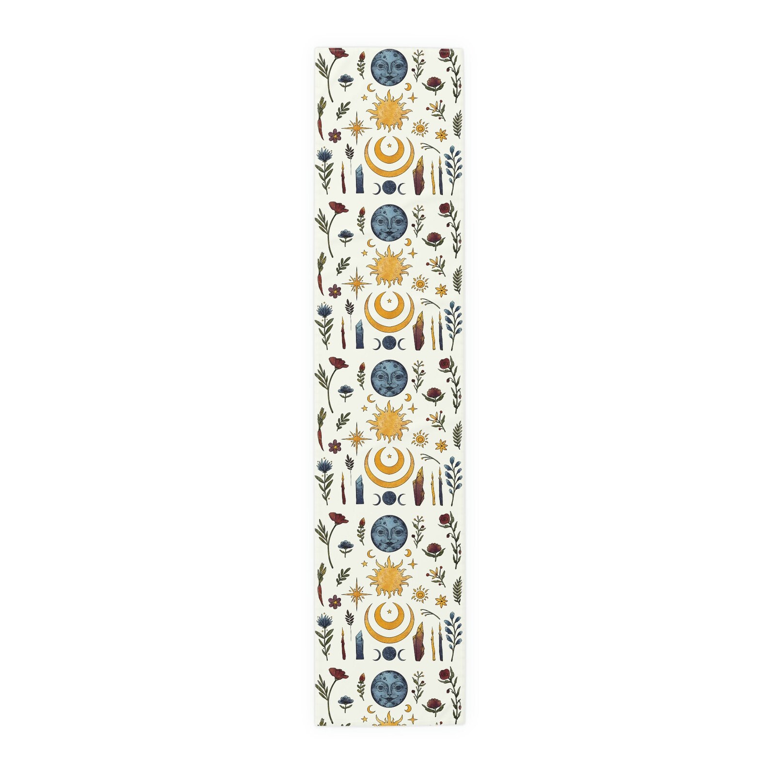 Celestial Sun and Moon Floral Crystal Table Runner cotton, Poly - Etsy