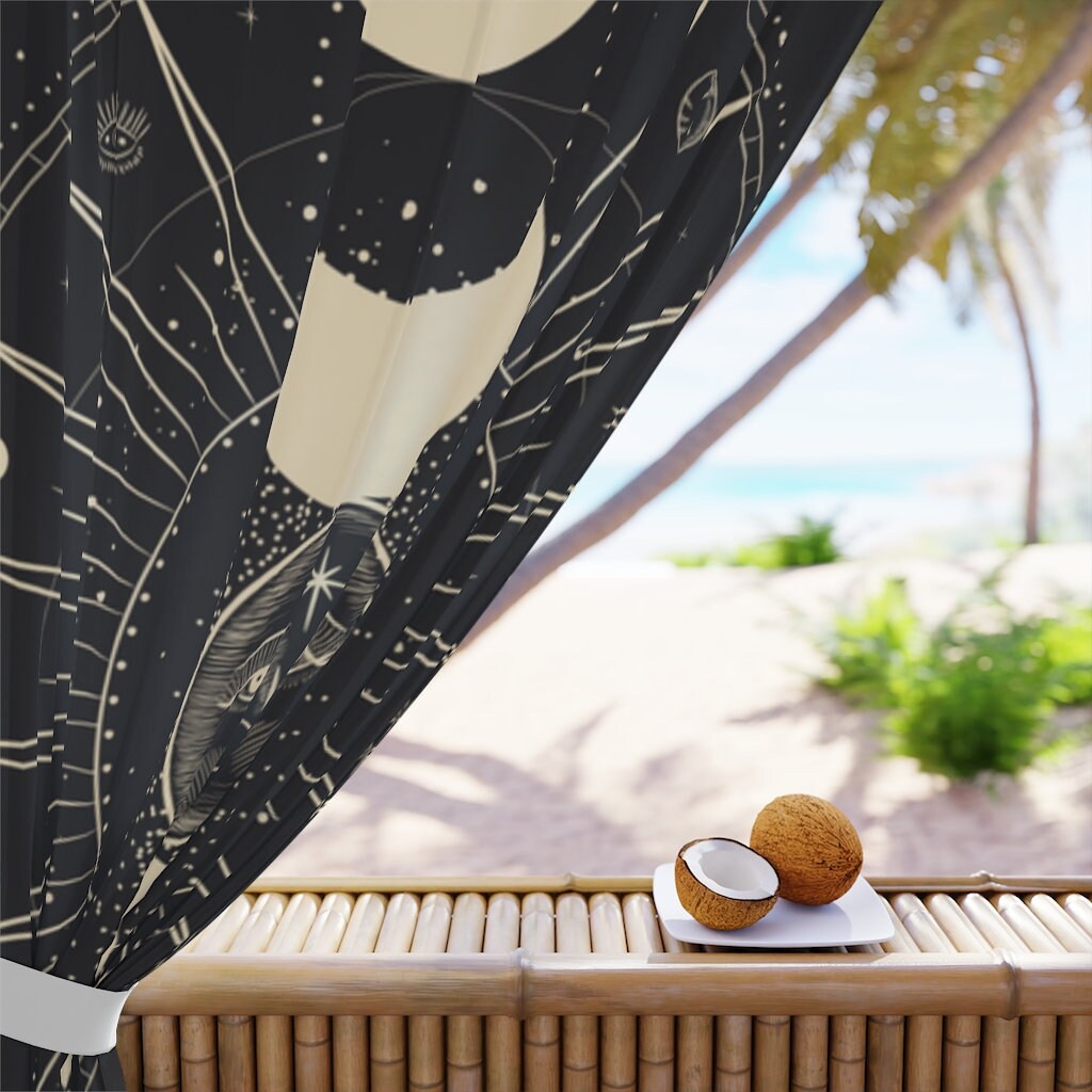 Sun and Moon Phases Window Curtains 1 Piece - Etsy