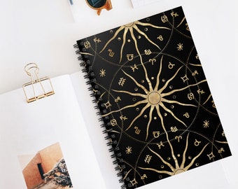 Leo Zodiac Spiral Notebook Ruled Line, 118 Pages, Zodiac Notebook ...