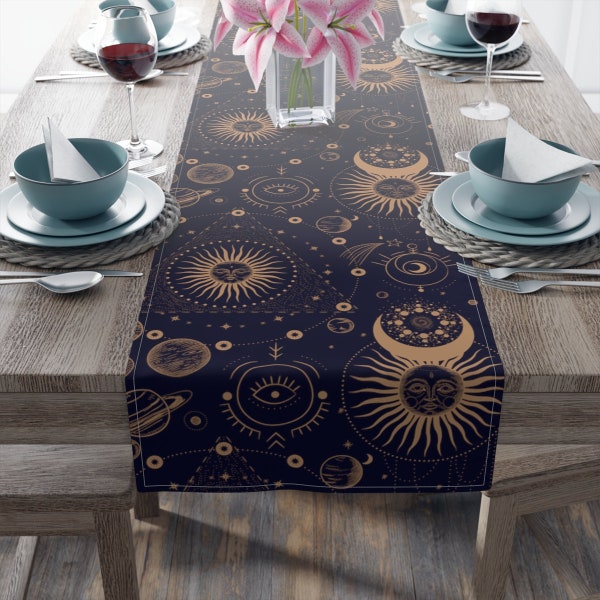 Blue Table Runner - Etsy