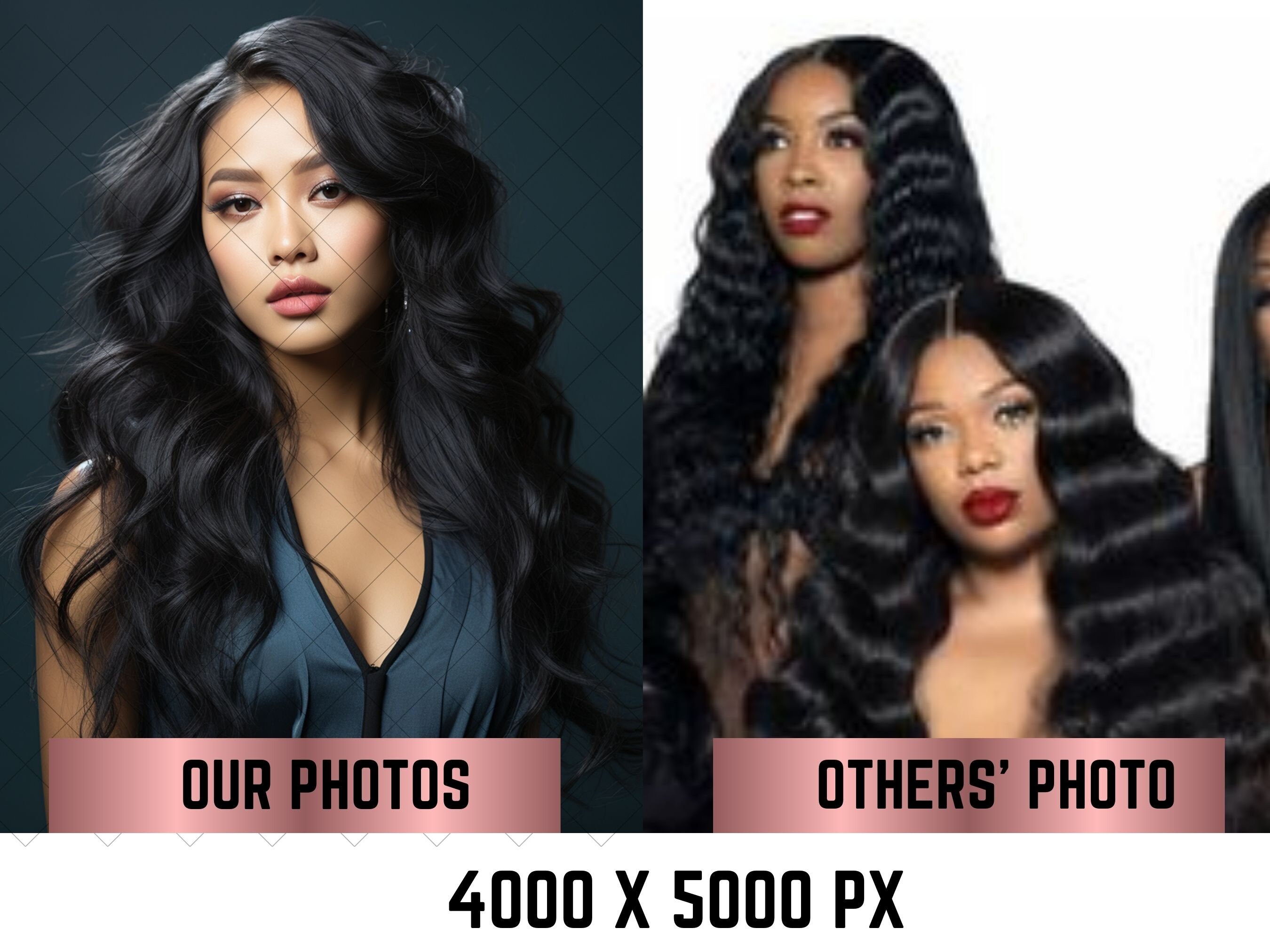7 Asians Hair Extension Model Stock Photos BUNDLE Asian Woman - Etsy
