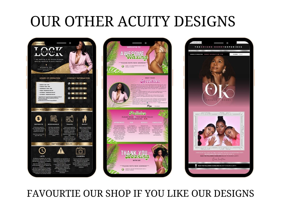 Baby Pink Acuity Scheduling Template - DIY Booking Site Canva, Acuity ...