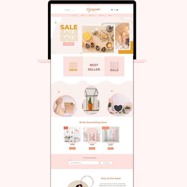Pastel Shopify Template - Etsy