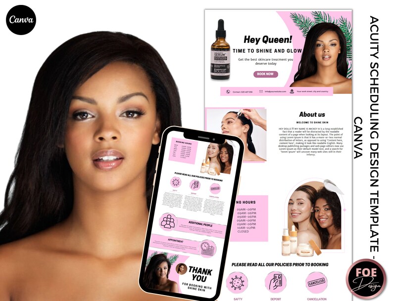 DIY Rose Gold WIG and Hair Website Banner Templates-shopify Website ...