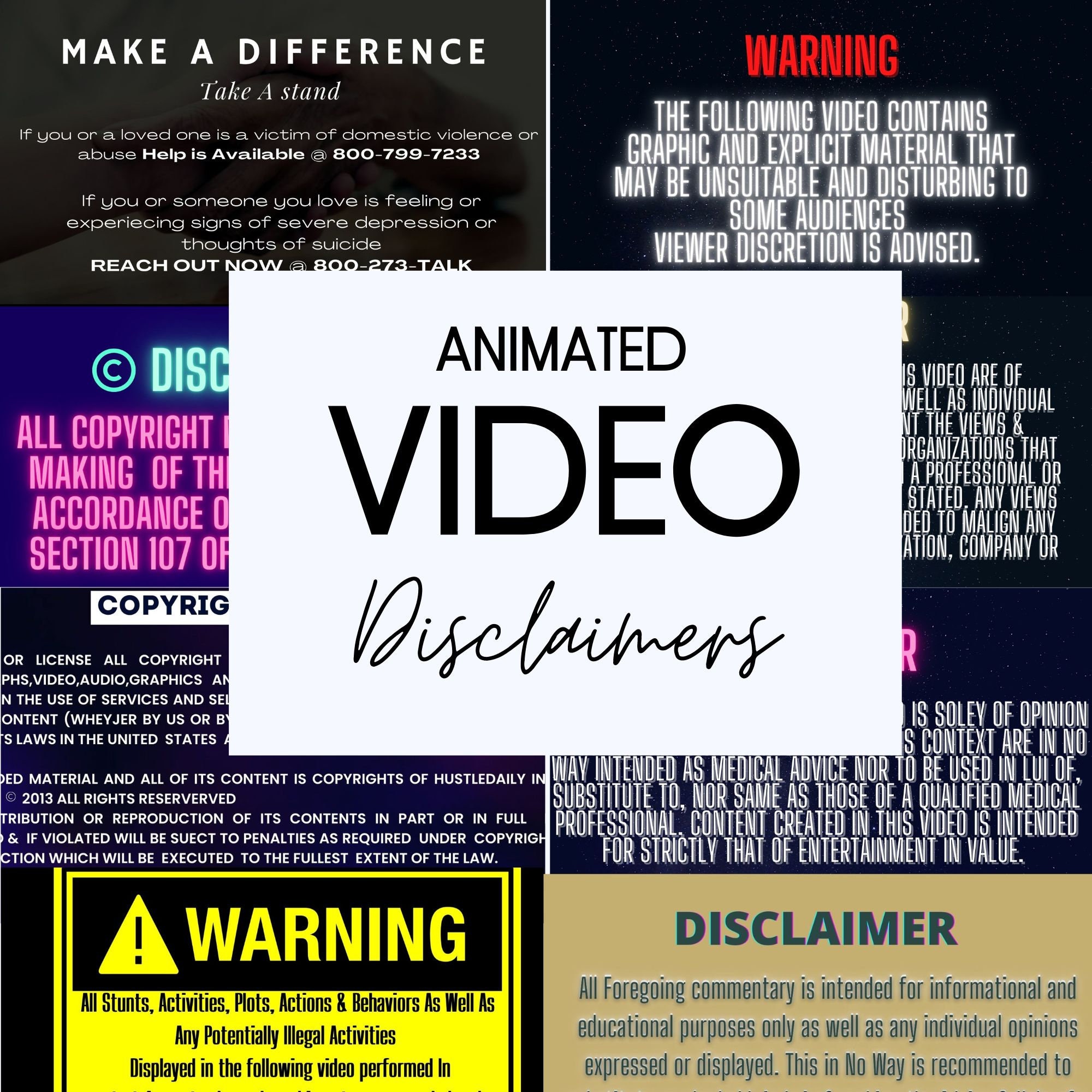 Warning Graphic Images Disclaimer