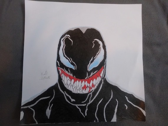 Venom Colored Pencil Drawing - Etsy