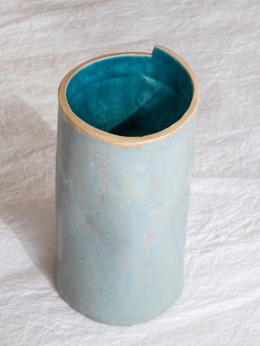 Handbuilt Porcelain Vase, Beautiful Blue Color, Looks Gorgeous Filled ...