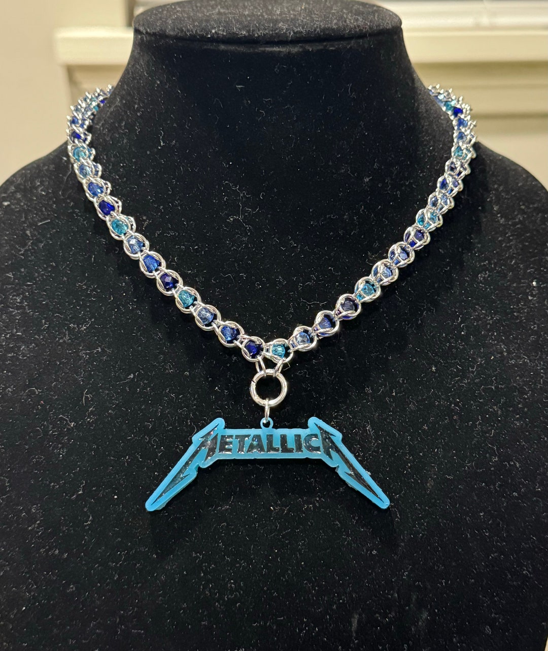 Metal Band Inspired Chainmail Necklace. - Etsy