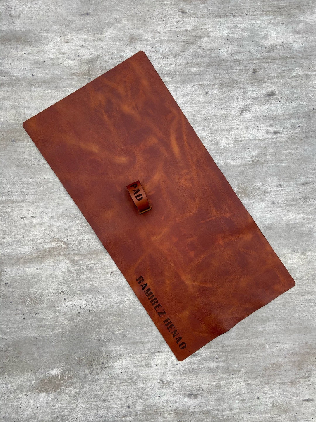 Handmade Personalized Desk Pad in Leather - Engraved - Desk Mat - Work ...