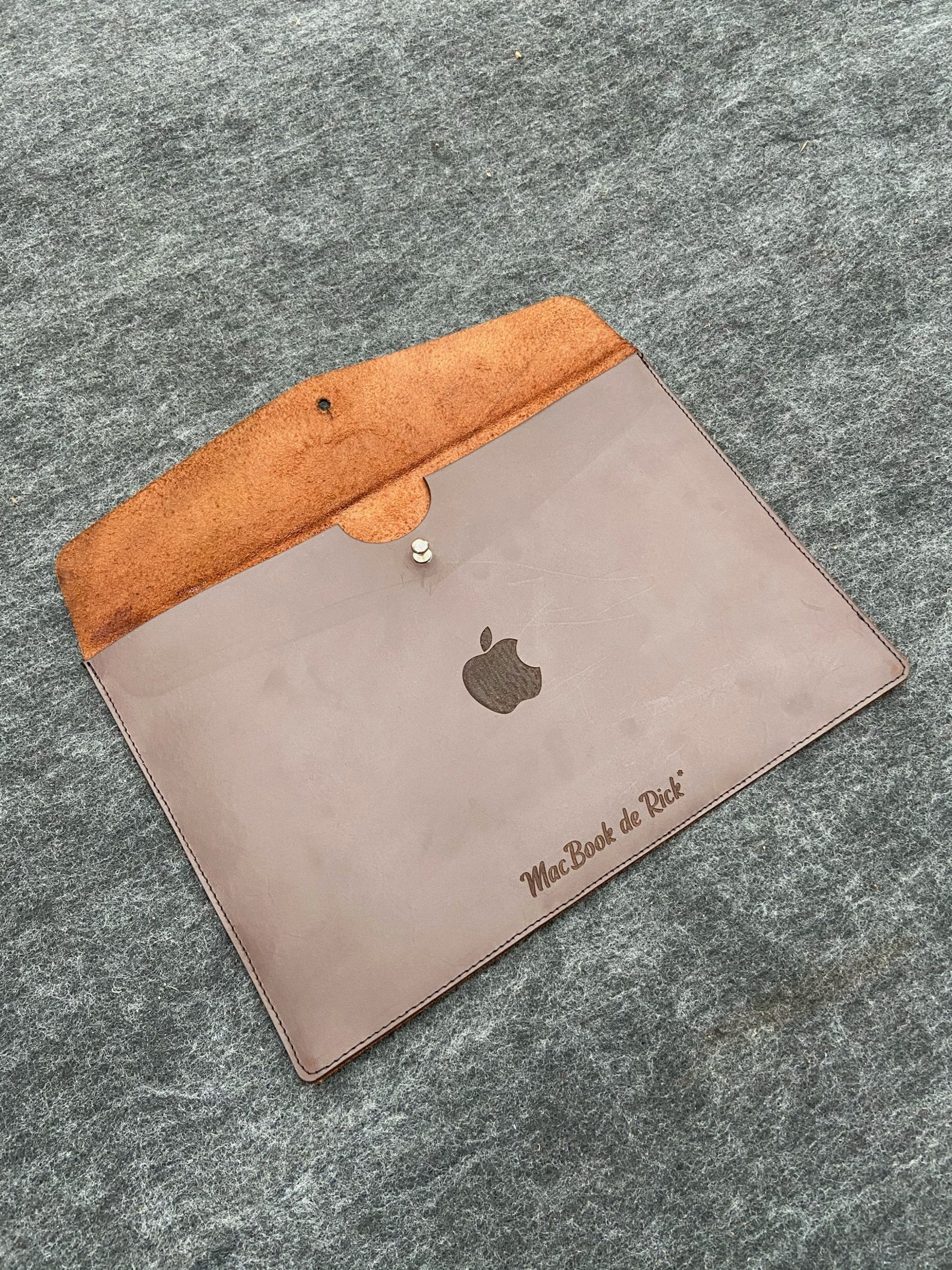 Funda de cuero personalizada para computadora portátil - Etsy España