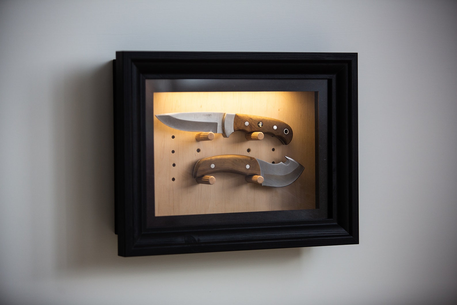 Knife Display Case With Led Light Wall Cabinet Knife Display - Etsy