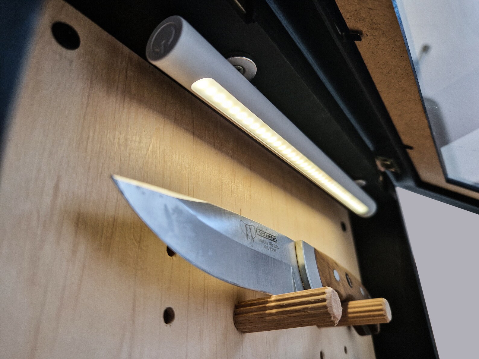 Knife Display Case With Led Light Wall Cabinet Knife Display - Etsy