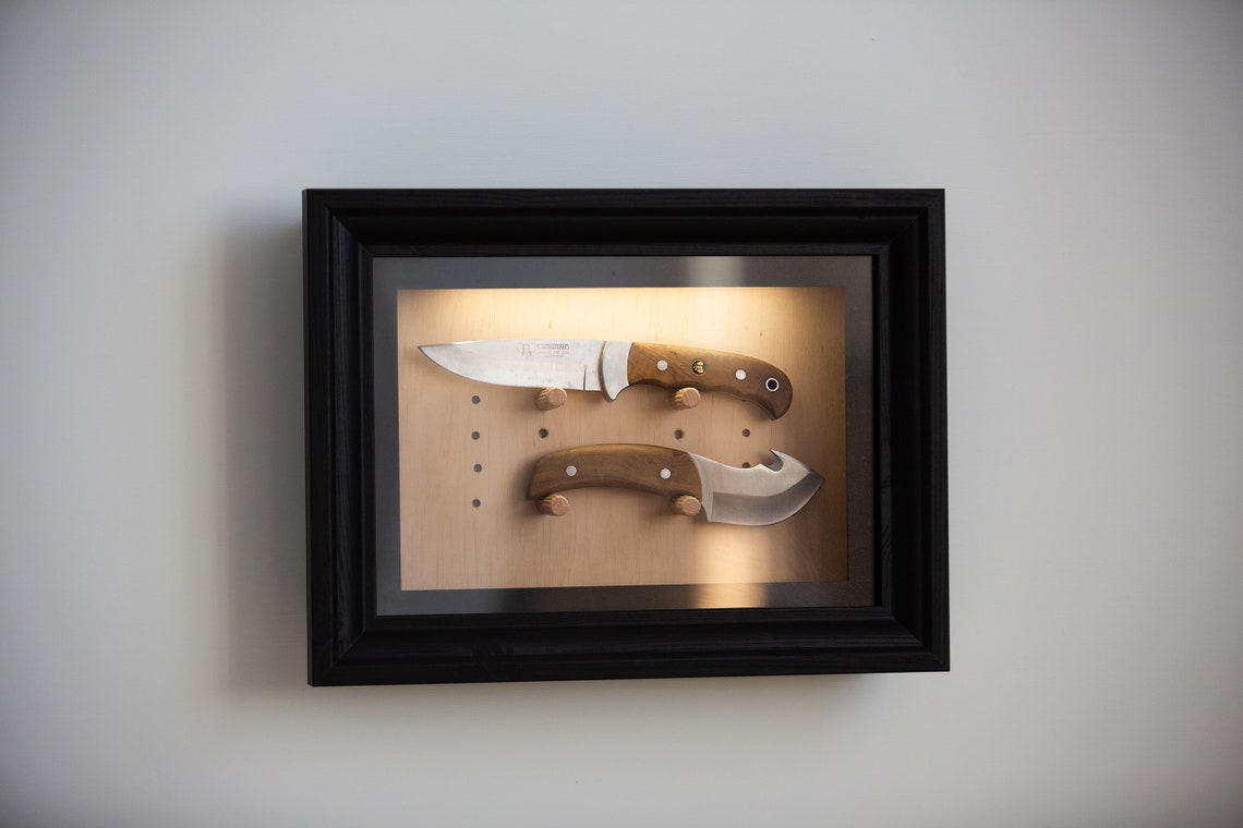 Knife Display Case With Led Light Wall Cabinet Knife Display - Etsy