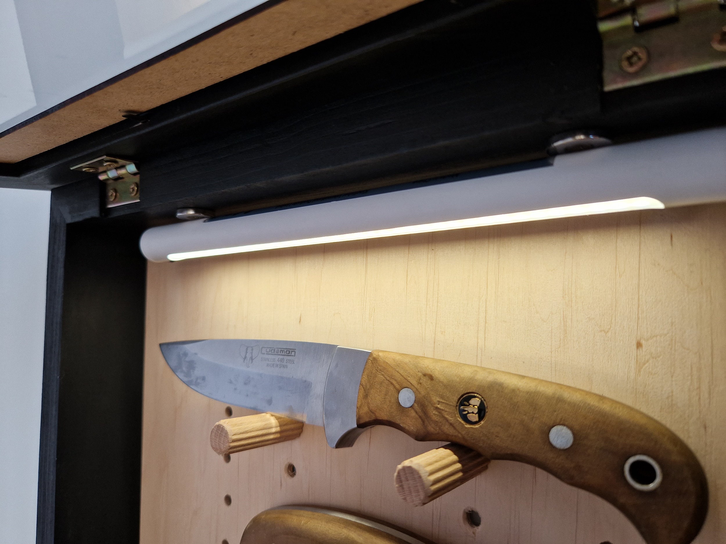 Knife Display Case With Led Light Wall Cabinet Knife Display - Etsy
