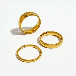 Minimalist Gold Stackable Ring Set, Stacking Dainty Rings Set ...