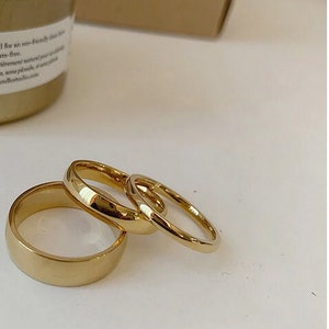 Minimalist Gold Stackable Ring Set, Stacking Dainty Rings Set ...