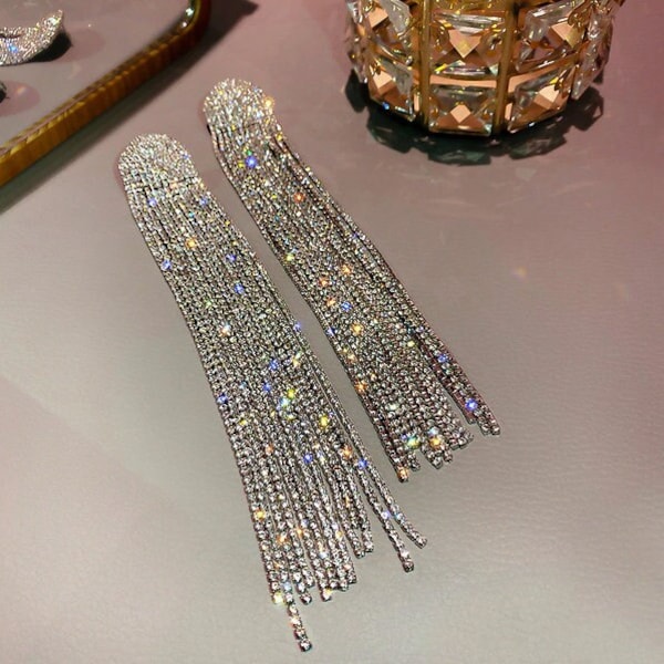 Rhinestone Earrings - Etsy