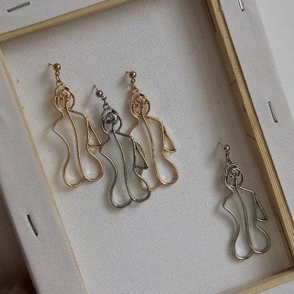 Wire Earrings Female Body - Etsy