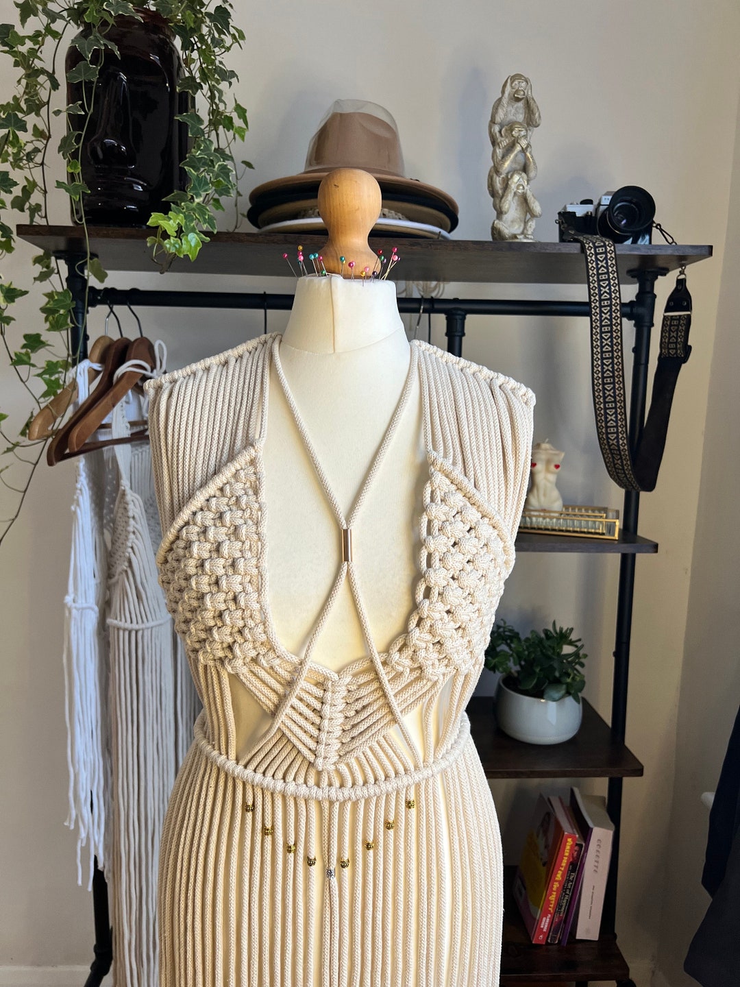 Festival Dress Tulum Style Boho Handmade Bespoke Macrame Dress Afro ...