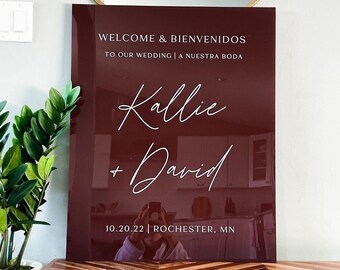 Bilingual Welcome Sign Wedding - Etsy