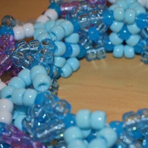 Kawaii Blue and Purple Starburst Kandi Cuff, Scenecore Ravewear Emo ...