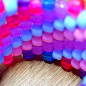 Bisexual Pride Kandi Cuff Set, Scenecore LGBTQ Pride Kandi Bracelets - Etsy