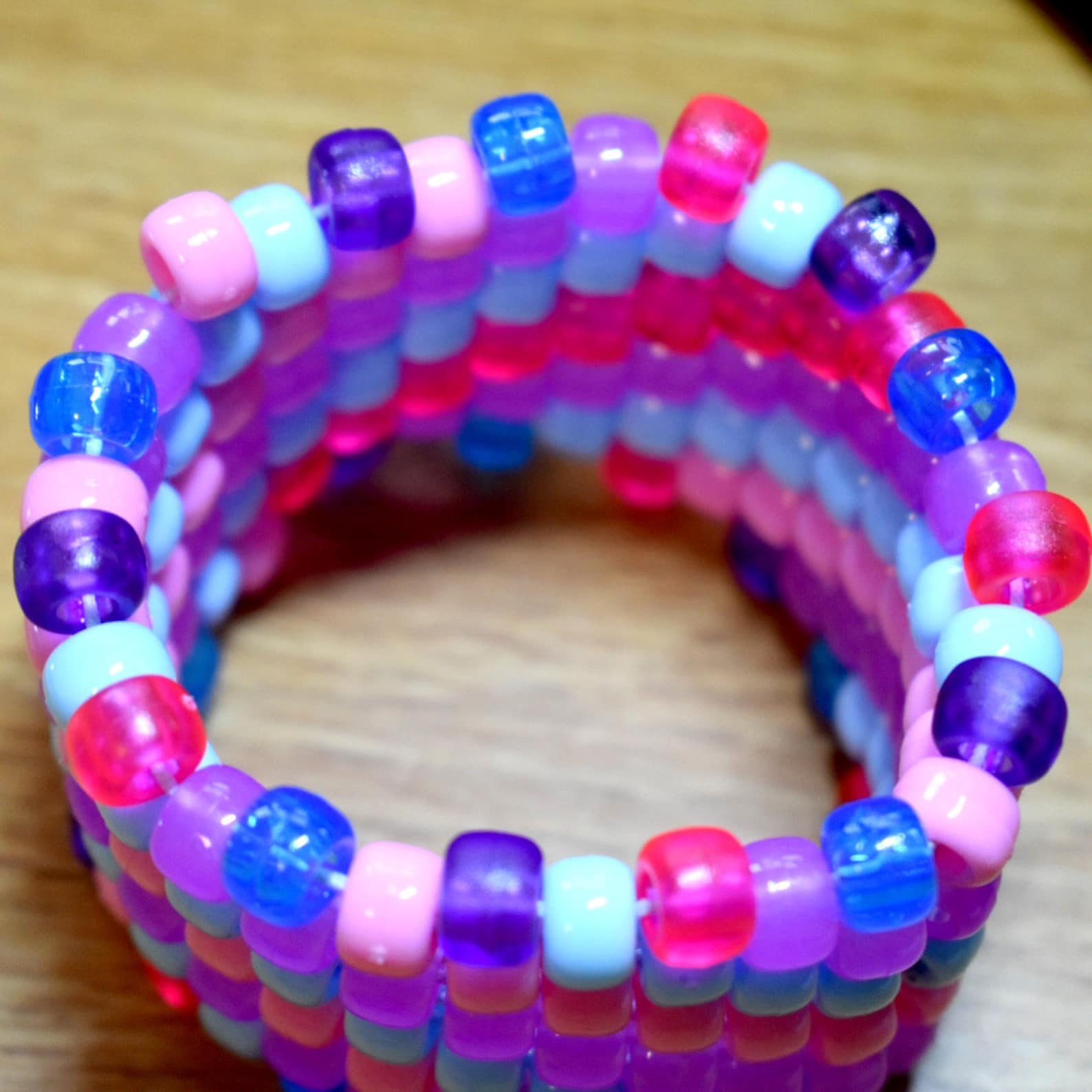 Bisexual Pride Kandi Cuff Set, Scenecore LGBTQ Pride Kandi Bracelets - Etsy