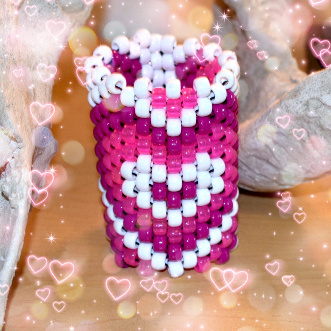 Neon Pink Heart Kandi Cuff, Kawaii Scenecore Ravewear Kandi Bracelet - Etsy