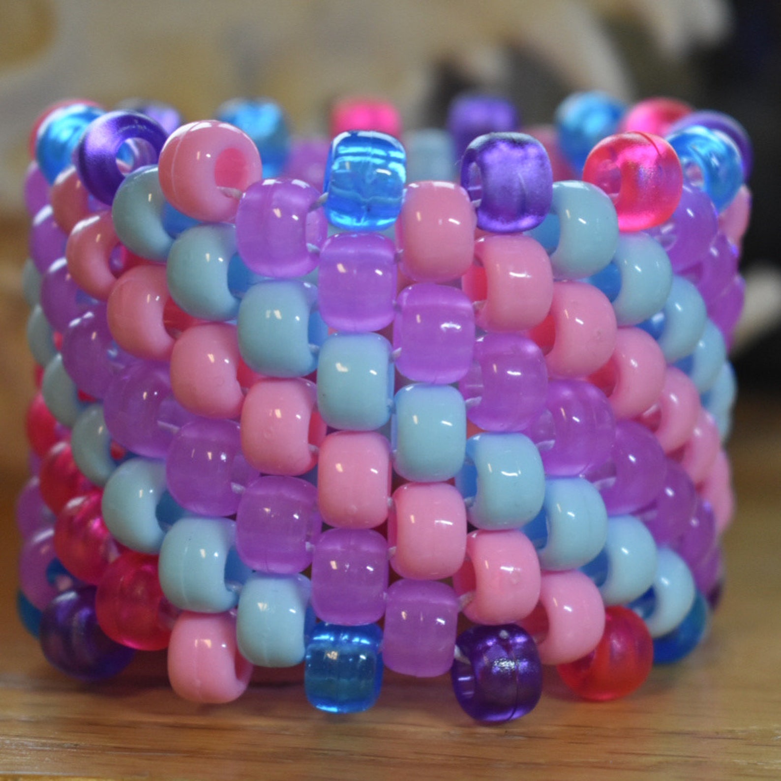 Bisexual Pride Kandi Cuff Set, Scenecore LGBTQ Pride Kandi Bracelets - Etsy