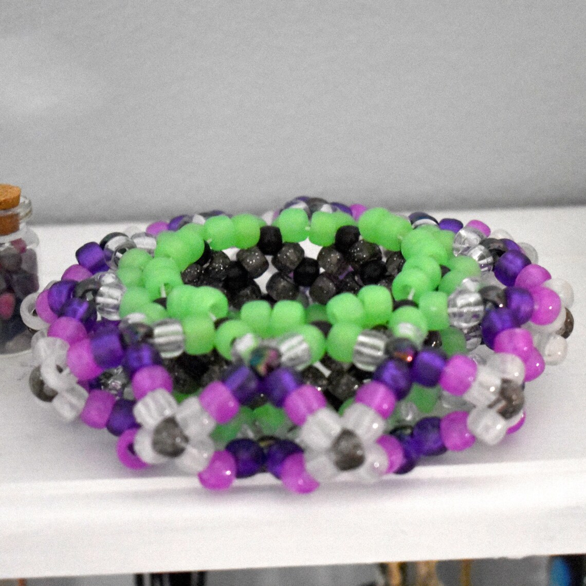 Epic Kandi Disc Cuff Neon Scenecore Kandi Bracelet Ravewear | Etsy