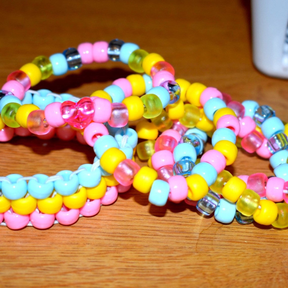 Pansexual Pride Kandi Cuff Set Scenecore LGBTQ Pride Kandi - Etsy