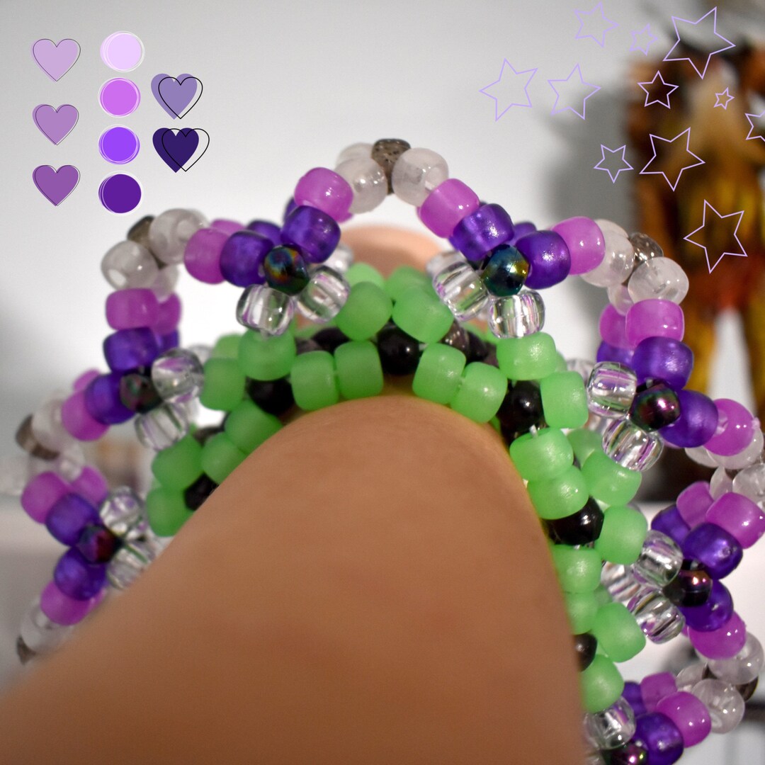 Epic Kandi Disc Cuff, Neon Scenecore Kandi Bracelet Ravewear - Etsy