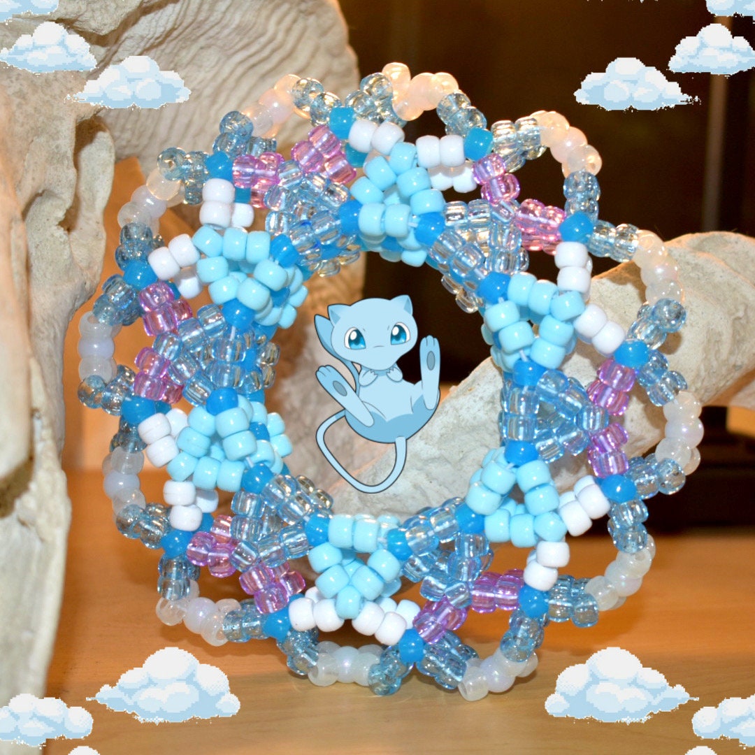 Kawaii Blue and Purple Starburst Kandi Cuff, Scenecore Ravewear Emo ...