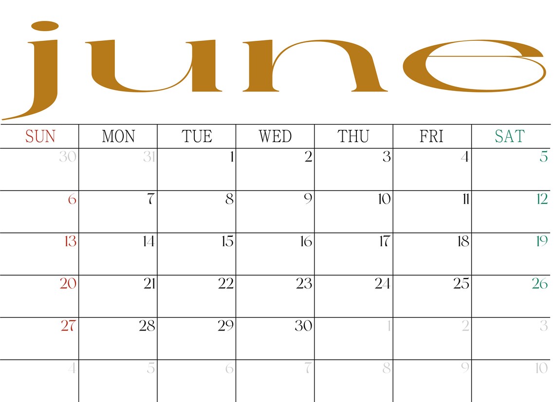 2021 Calendar Printable Digital Calendar Template Instant - Etsy